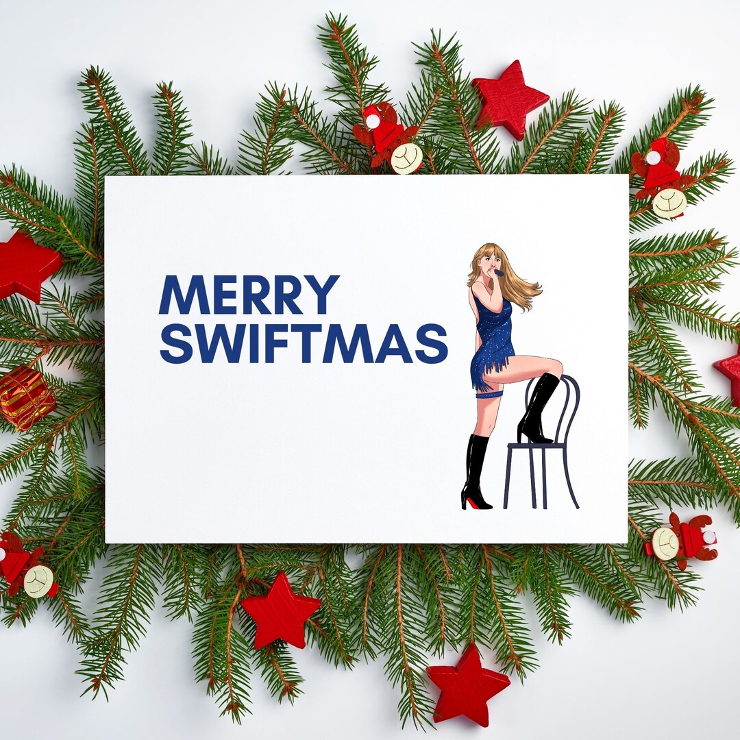 Taylor Swift Inspired Christmas Cards Merry Swiftmas Midnight Era - Etsy