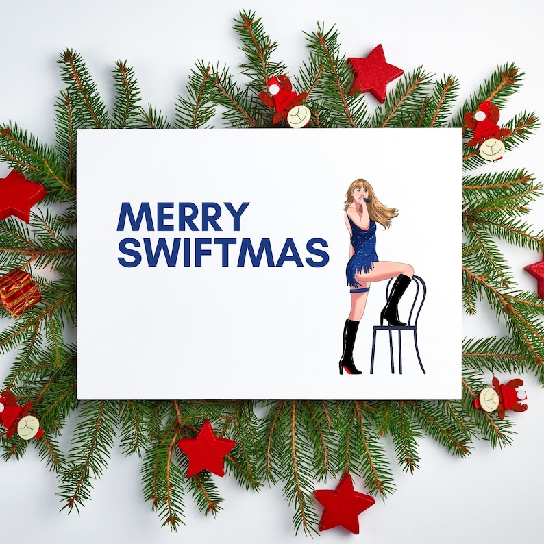 Taylor Swift Inspired Christmas Cards Merry Swiftmas - Etsy