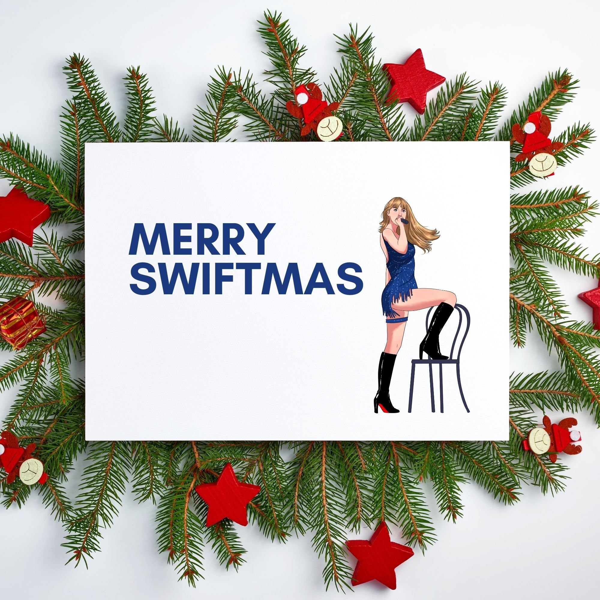 Taylor Swift Inspired Christmas Cards Merry Swiftmas - Etsy