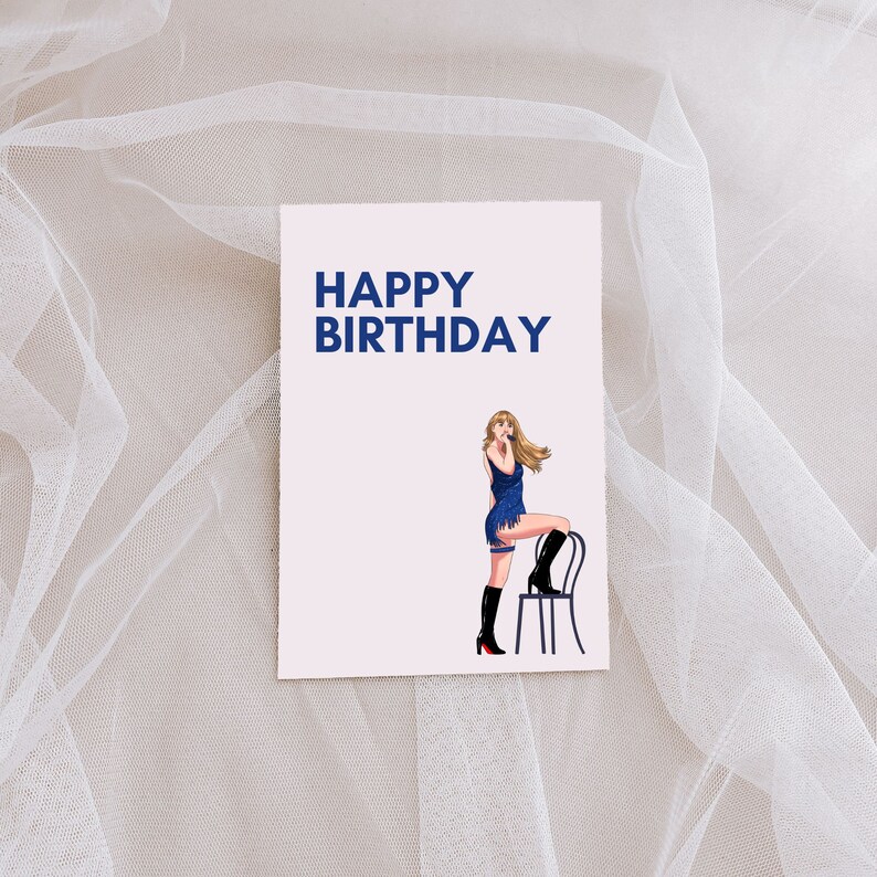 Taylor Swift Inspired Birthday Card - Celebrate With Swiftie Style ...