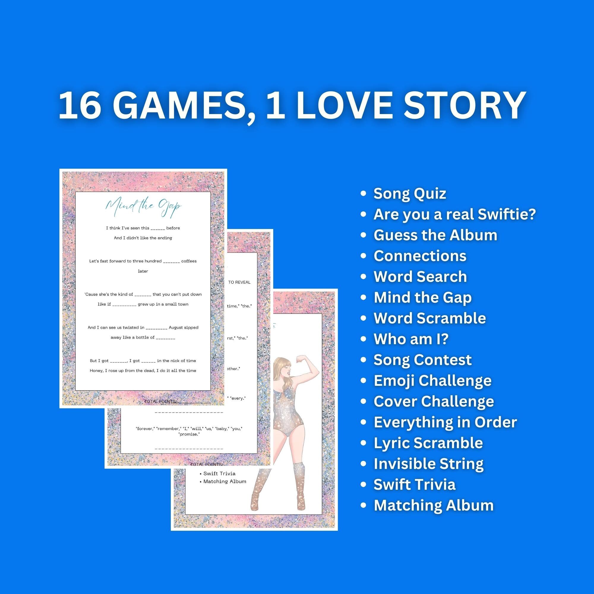 Taylor Swift Party Game Bundle: INSTANT DOWNLOAD - Dive Into Taylor ...