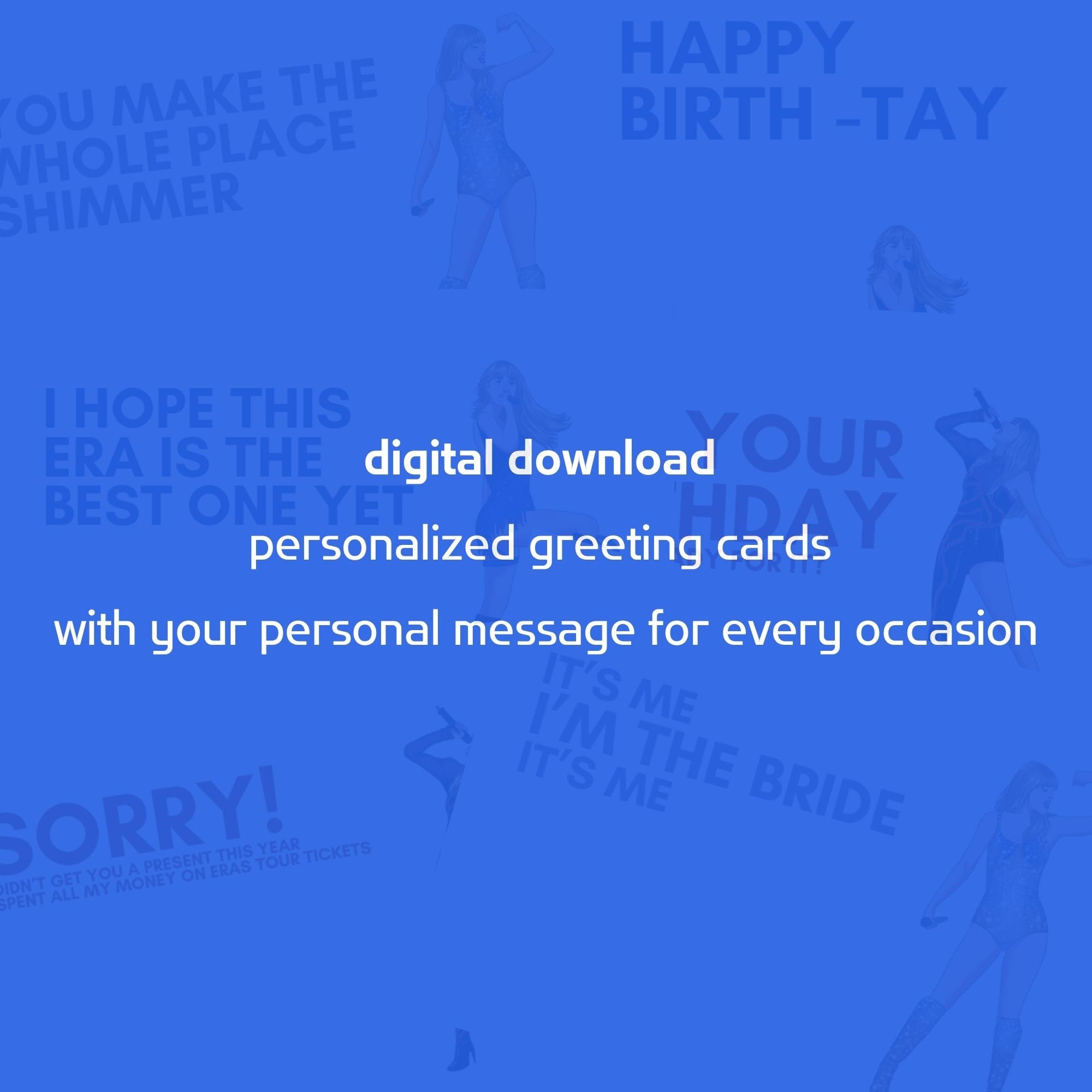 Personalized Taylor Swift Inspired Card - Include Your Own Text - Etsy