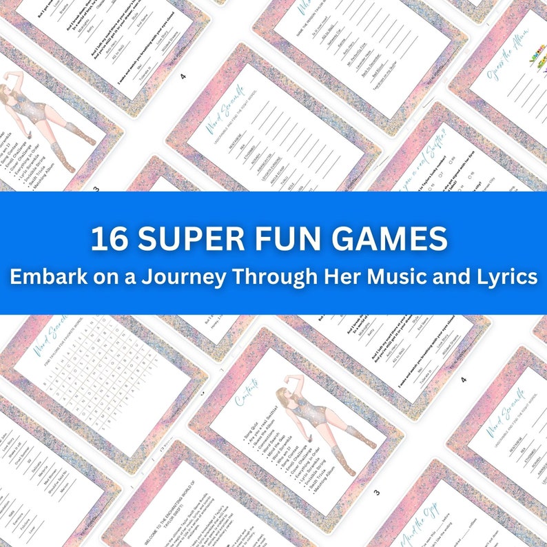 Taylor Swift Party Game Bundle: INSTANT DOWNLOAD Dive Into Taylor Swift ...
