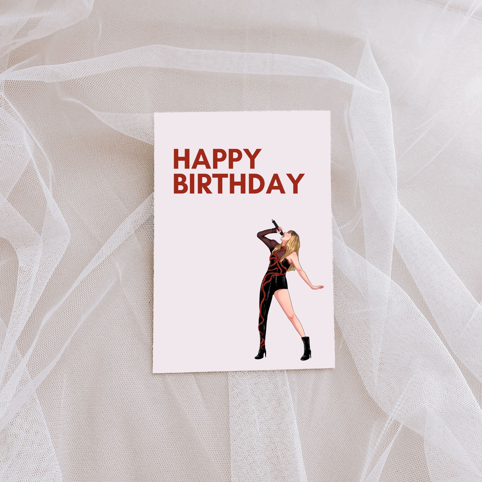 Taylor Swift Inspired Birthday Card Celebrate With Swiftie - Etsy