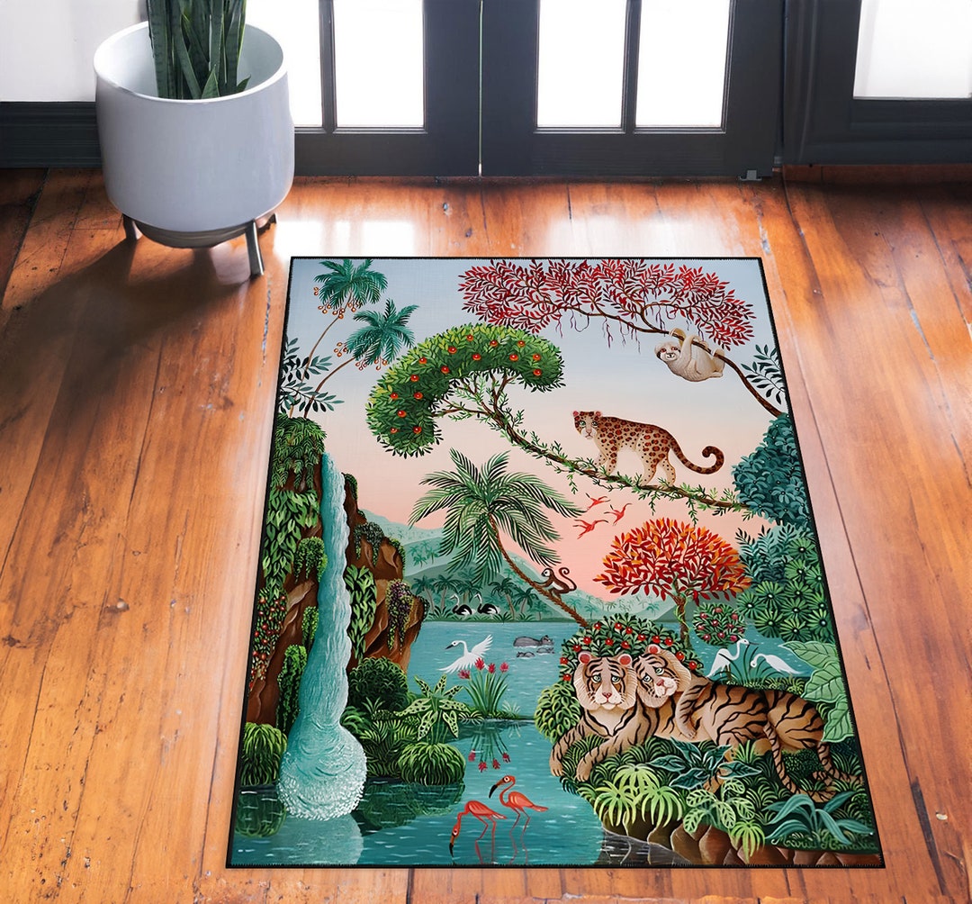 Animal Pattern Rug, Printed Rug, Living Room Rug, Area Rug ...