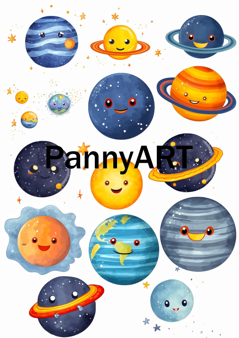 Space Explorers Collection: Cute Astronauts and Planets - Etsy