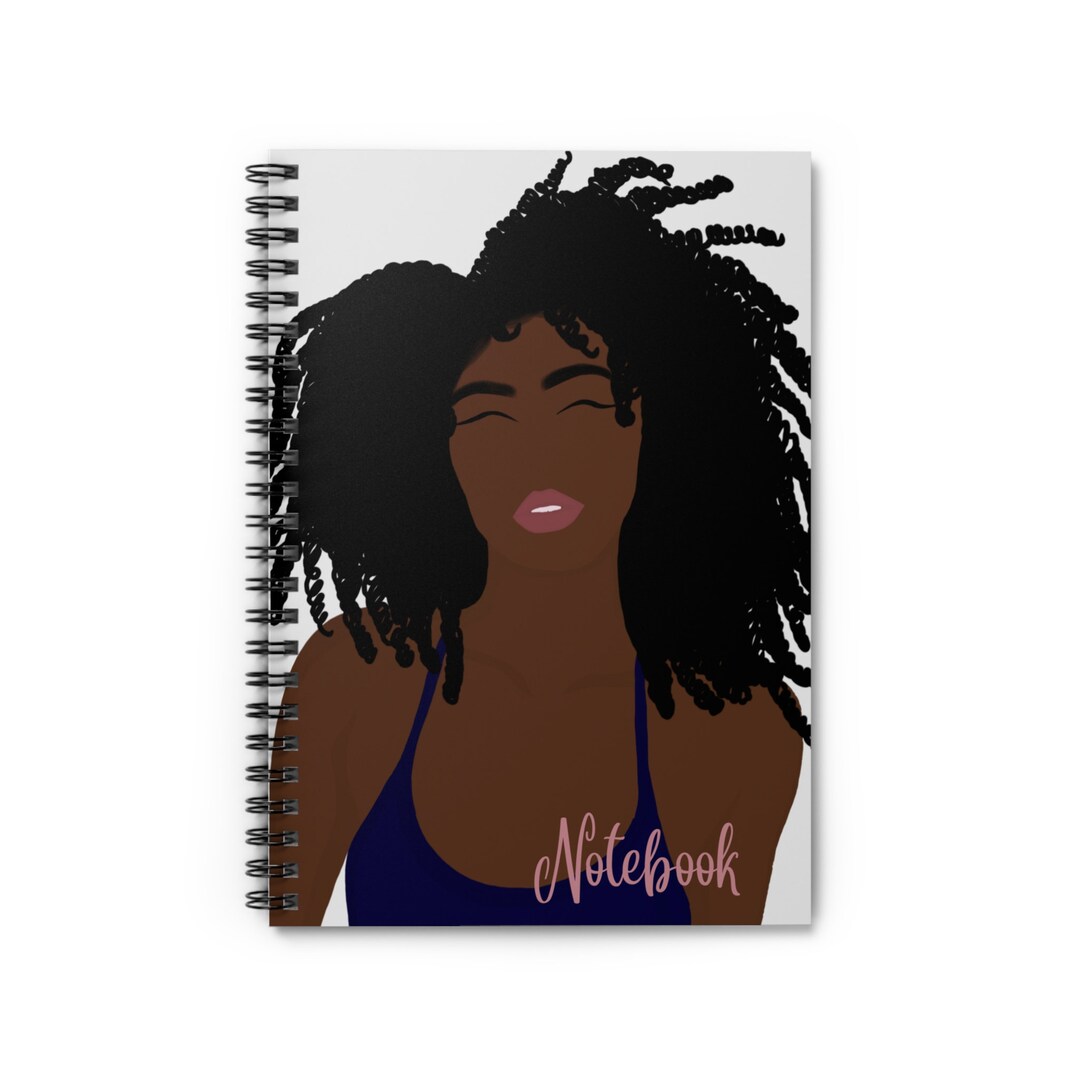 Spiral Notebook Bold Lip and Style, Melanin Notebook, Black Girl ...