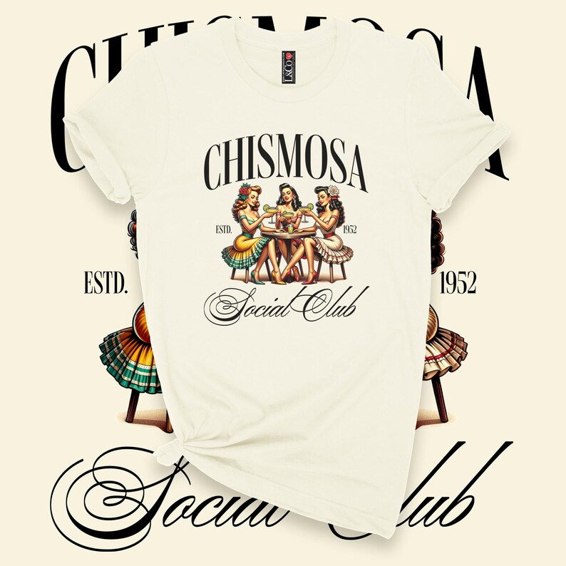 Chismosa Social Club - Ivory/black - Chisme - Amigas - Margaritas ...
