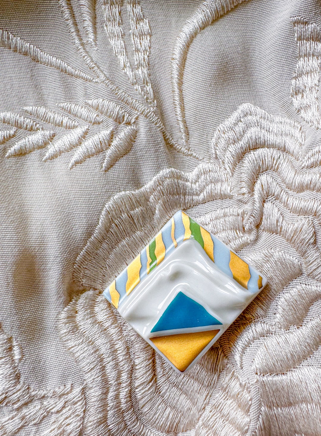 Hutschenreuther Germany. Enchanting, Noble Porcelain Brooch. - Etsy
