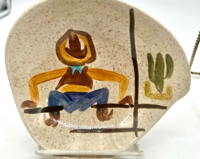 Red Wing Pottery Round up Cowboy Hand Painted Berry Bowl Dish L2 - Etsy