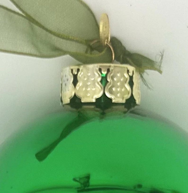 Frontgate Emerald Green Reflecting Mirror Glass Ball Ornaments Set Of 3 ...