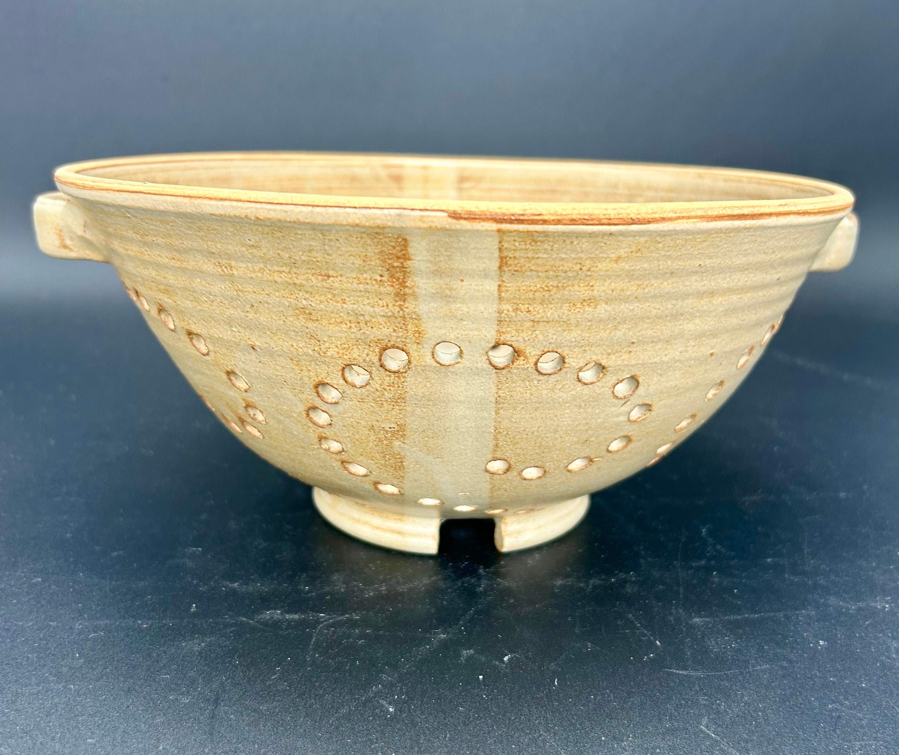 Signed Studio Art Pottery Hand Thrown Colander - Etsy