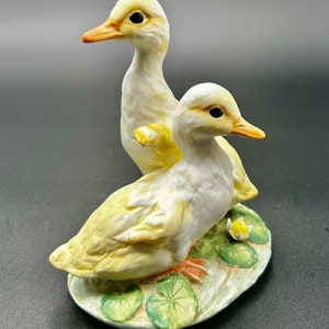 Vintage 1982 HOMCO Masterpiece Porcelain Two Ducklings - Etsy
