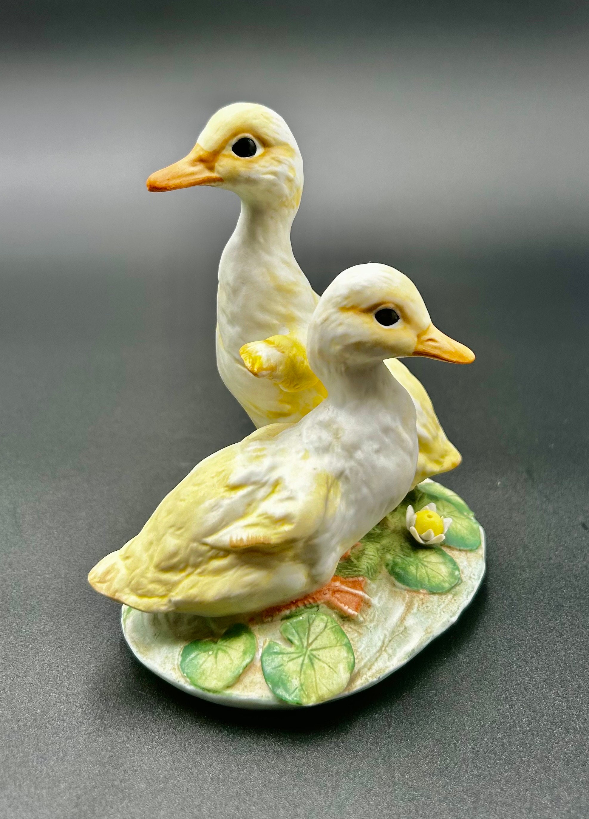 Vintage 1982 HOMCO Masterpiece Porcelain Two Ducklings - Etsy