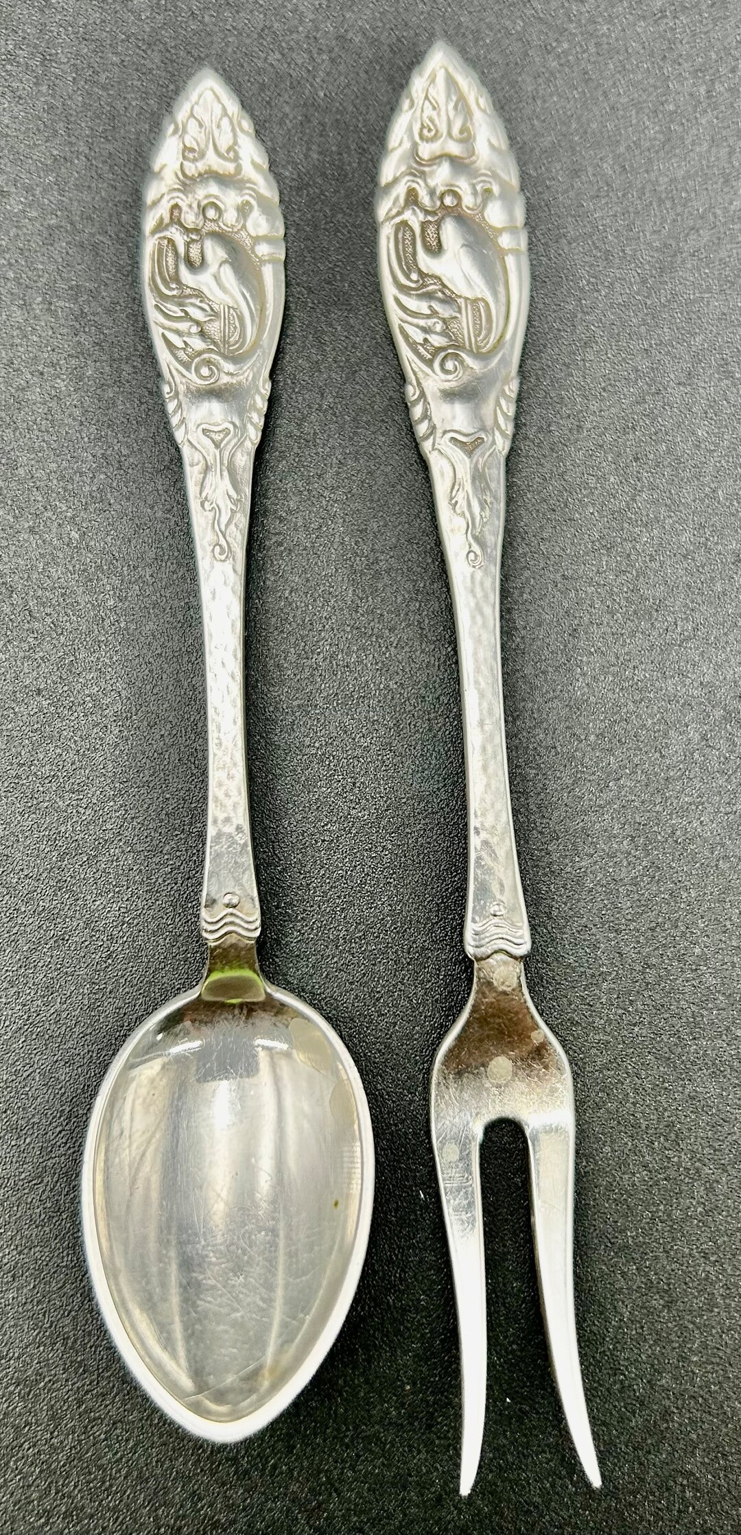 Vintage KRISTIAN HESTENES Norway Silver 830 IBIS Pattern 4.25" Spoon ...