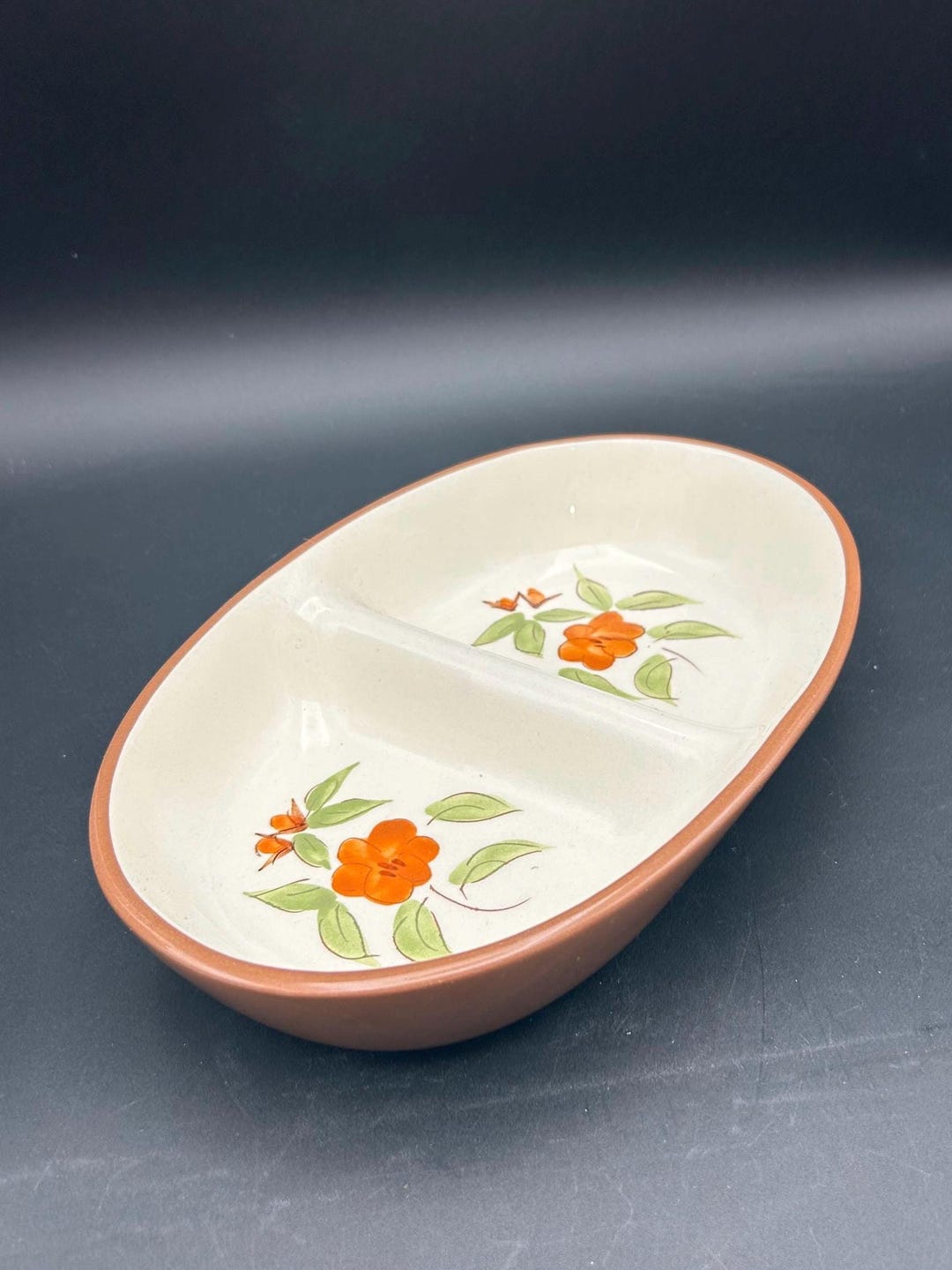 Stangl Pottery Divided Serving Dish Bittersweet, Vintage Dinnerware - Etsy