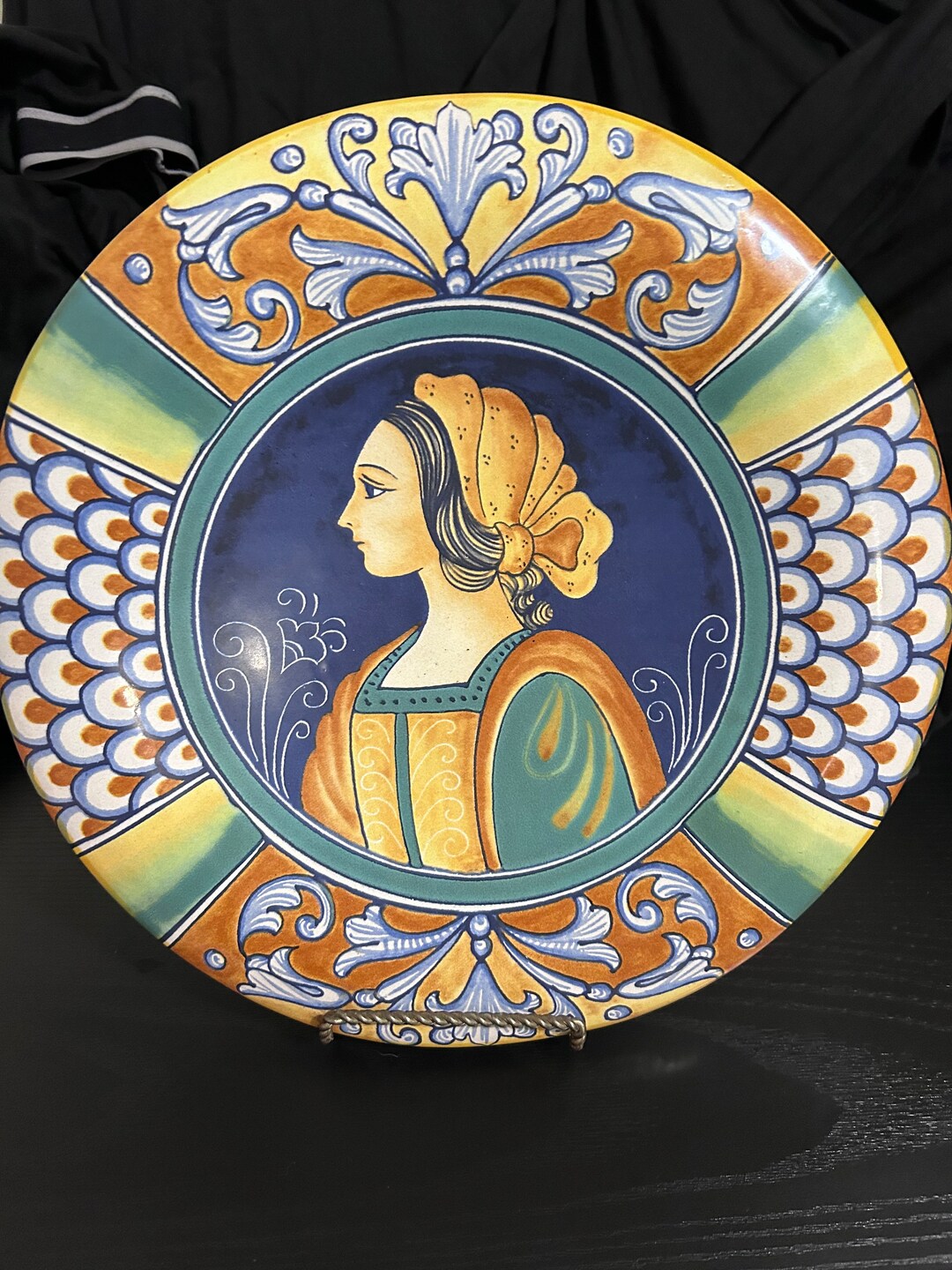Vintage Deruta Portrait Plate Dip A Mano Renaissance Woman Italy ...