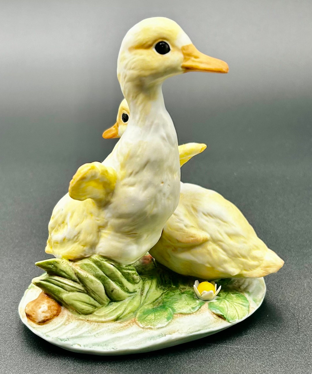 Vintage 1982 HOMCO Masterpiece Porcelain Two Ducklings - Etsy