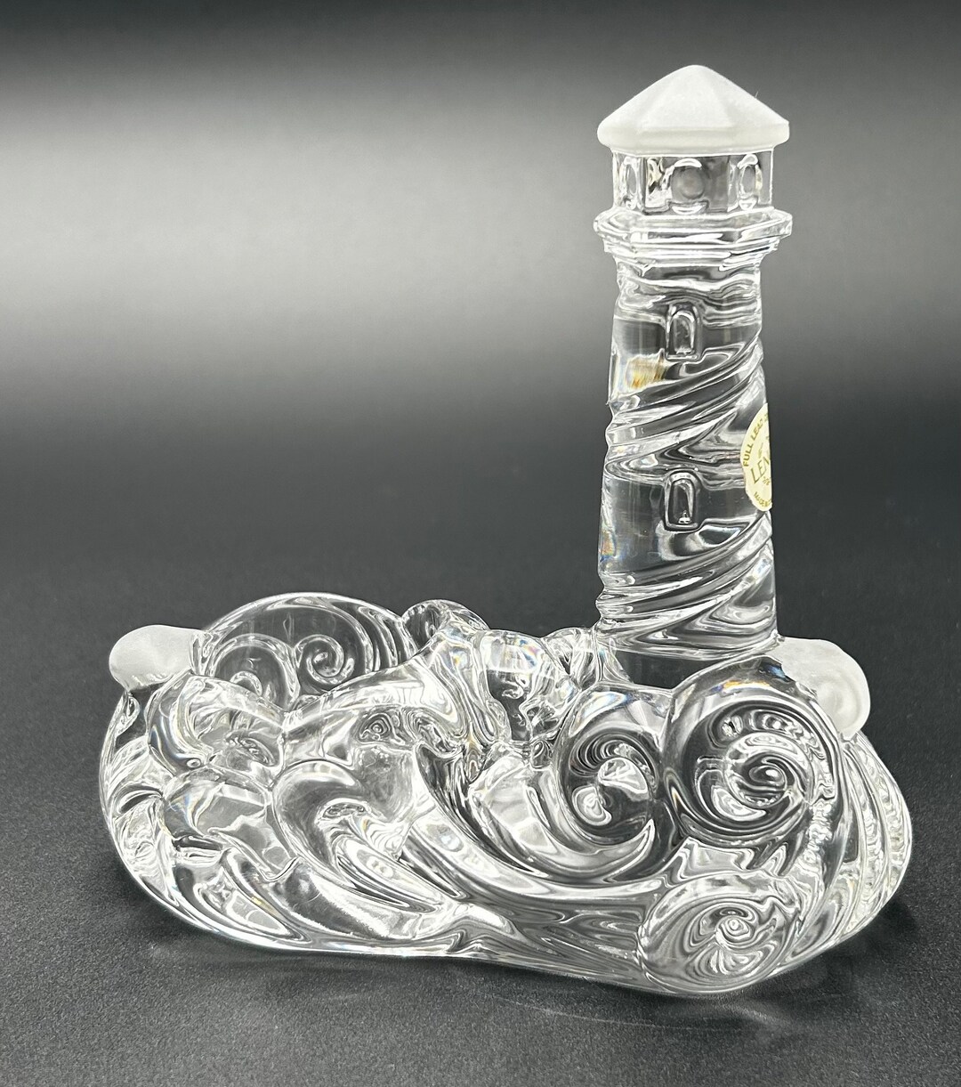Lenox Full Lead Crystal Lighthouse Votive Candle Holder Figurine ...