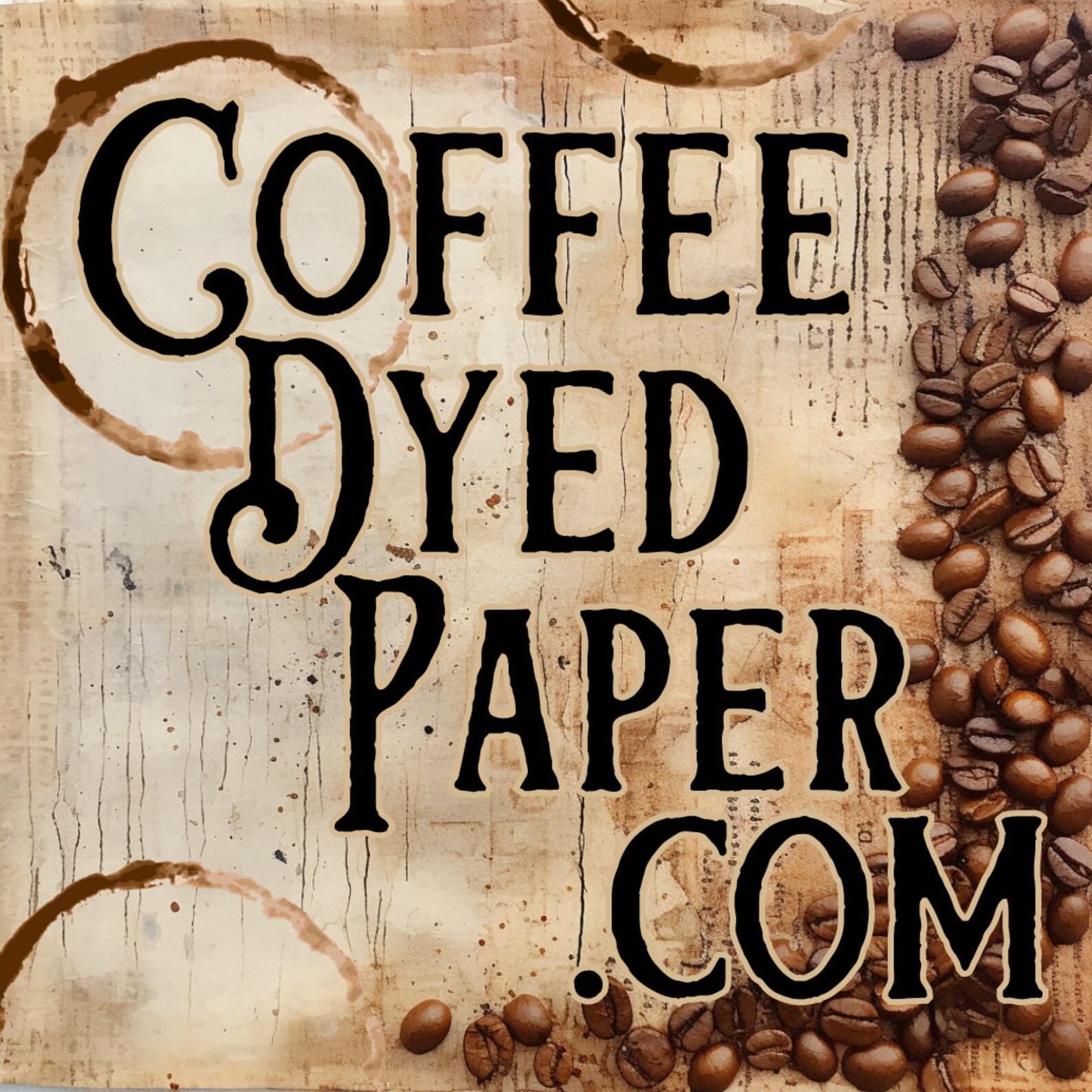 25 Sheets Hand Coffee Dyed Paper Vintage Grunge Junk Journal Brown ...
