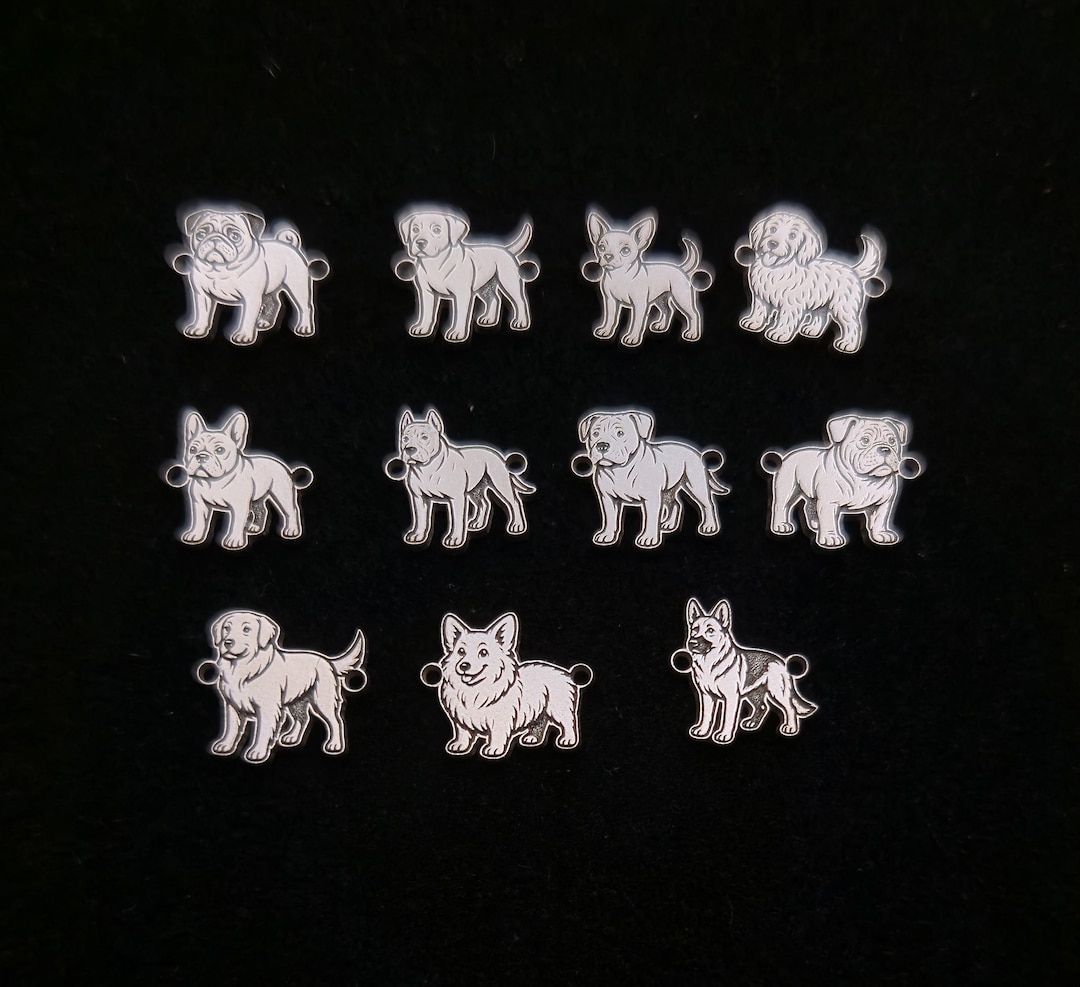 Sterling Full Body Dog Connectors for Permanent Jewelry - Etsy
