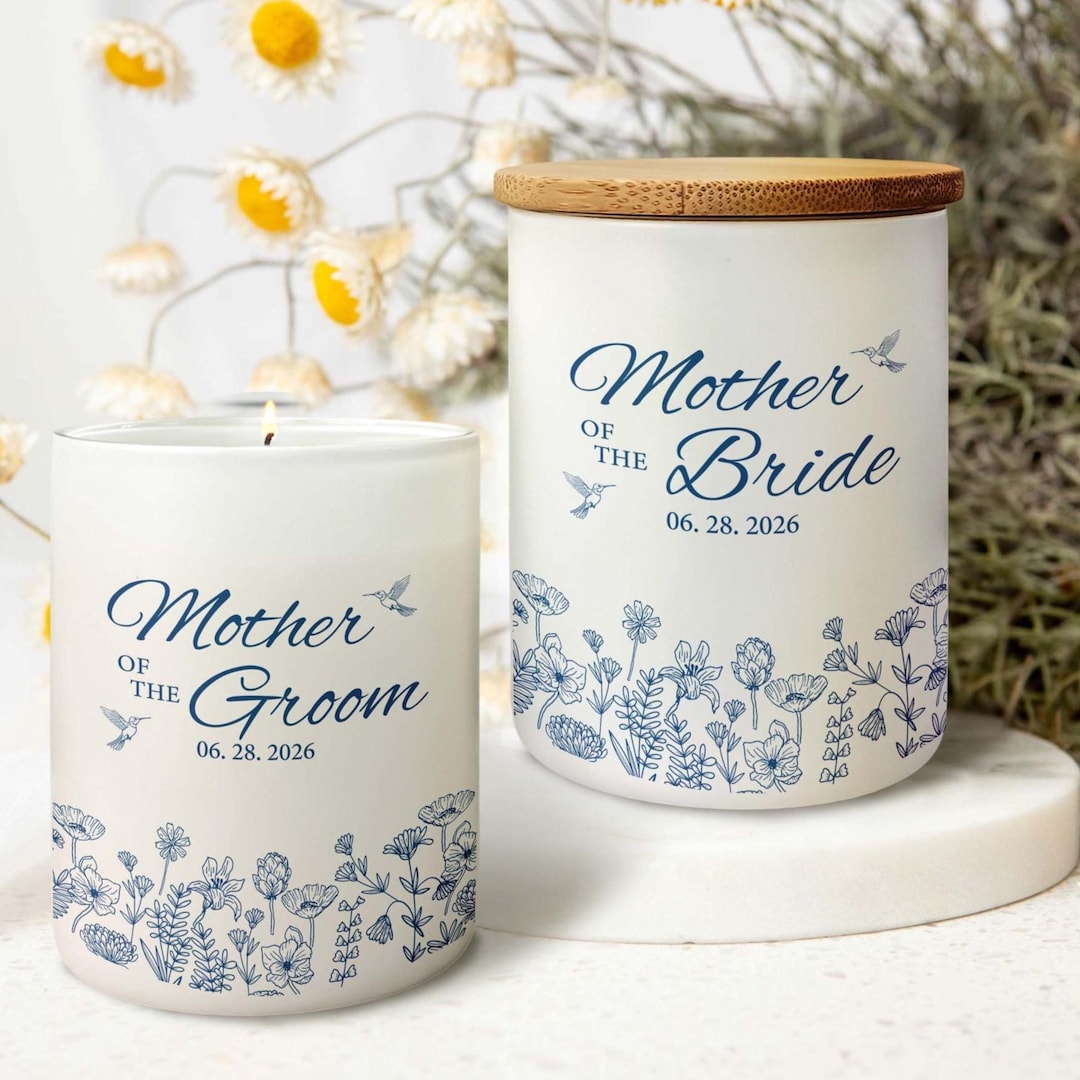 Personalized Mother of the Bride Candle, Mother of the Groom Candle ...
