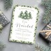 Invitación De Navidad, Greenery, Christmas Trees, Dinner Invite, White ...