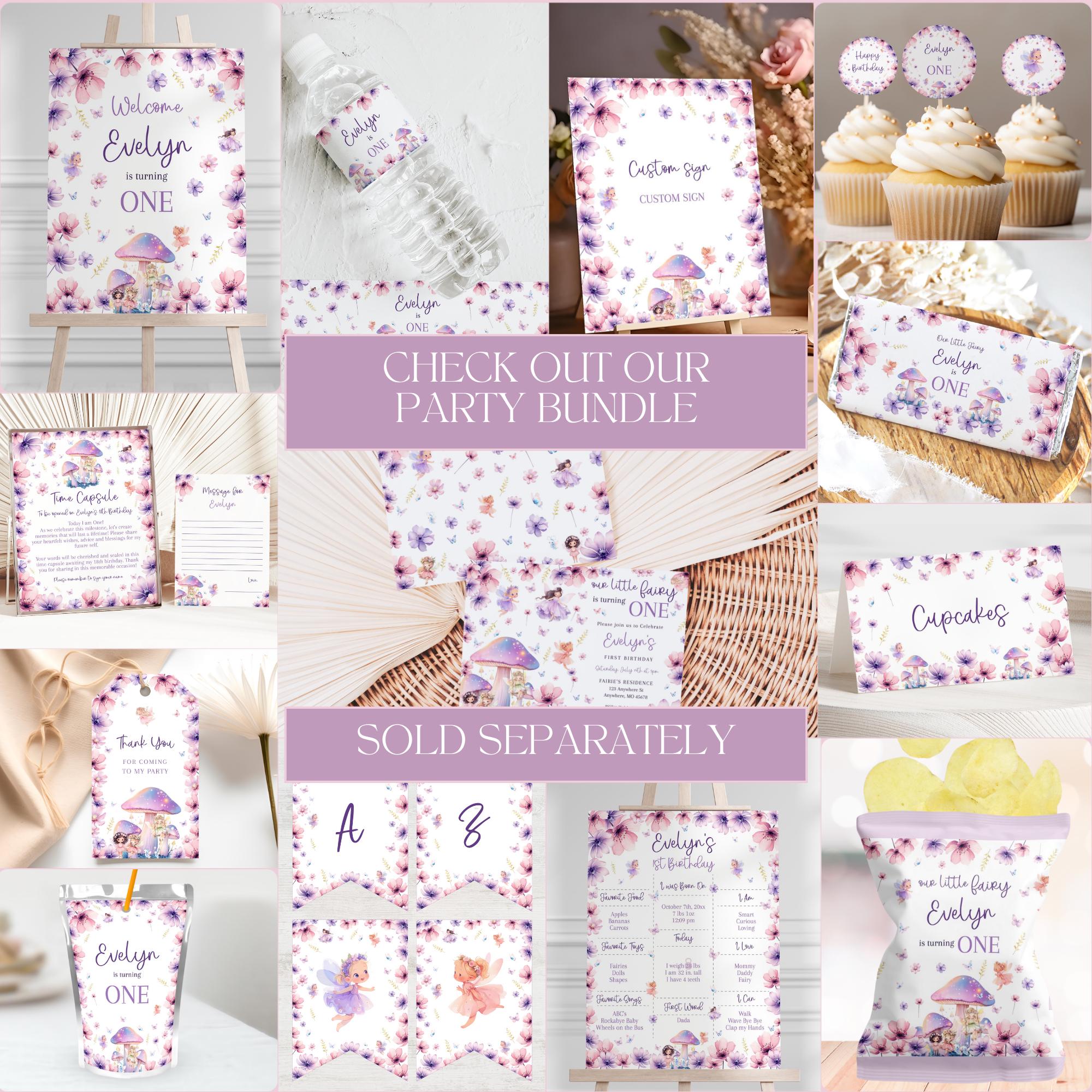 Editable Fairy Juice Pouch Label, Wildflower Fairy Party Favor, Fairy ...