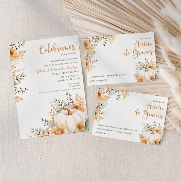 Editable Thanksgiving Invitation, Religious Thanksgiving Invitation ...