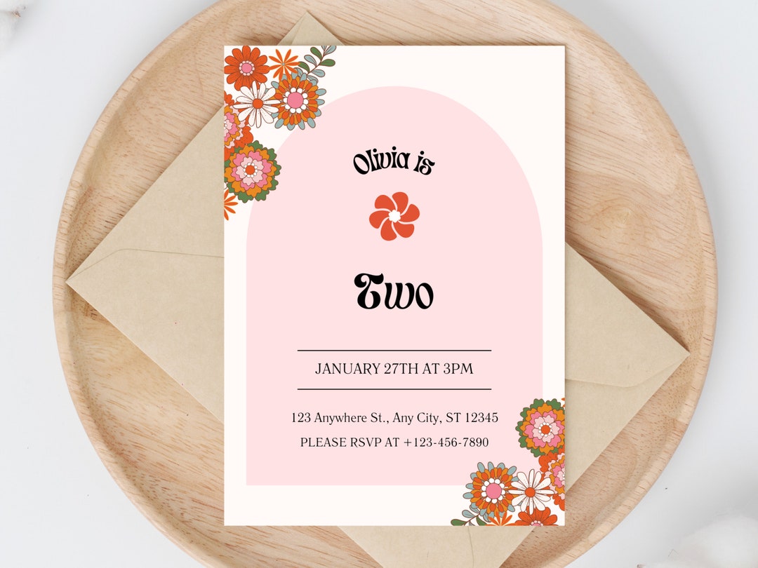 Kids Birthday Invite Template L Girl Birthday Invitation Editable L ...