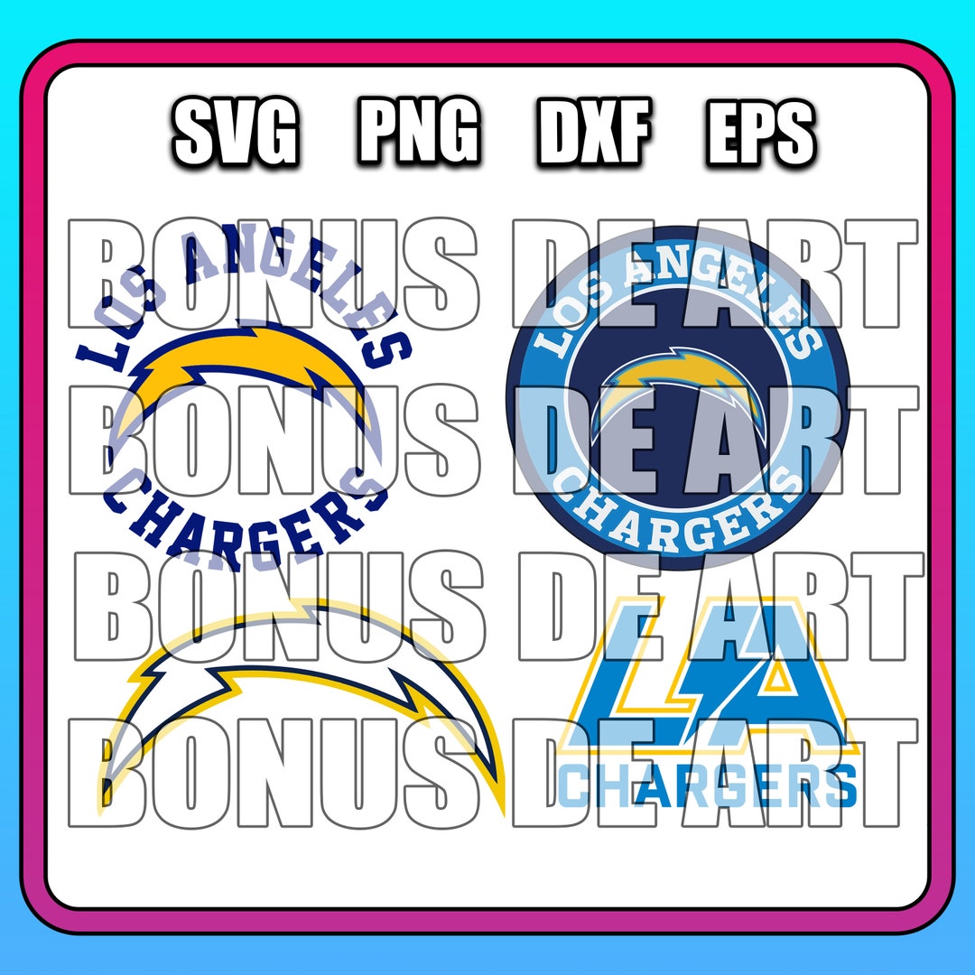 Los Angeles Chargerrs Football SVG PNG Bundle, Svg Sports Files, Svg ...
