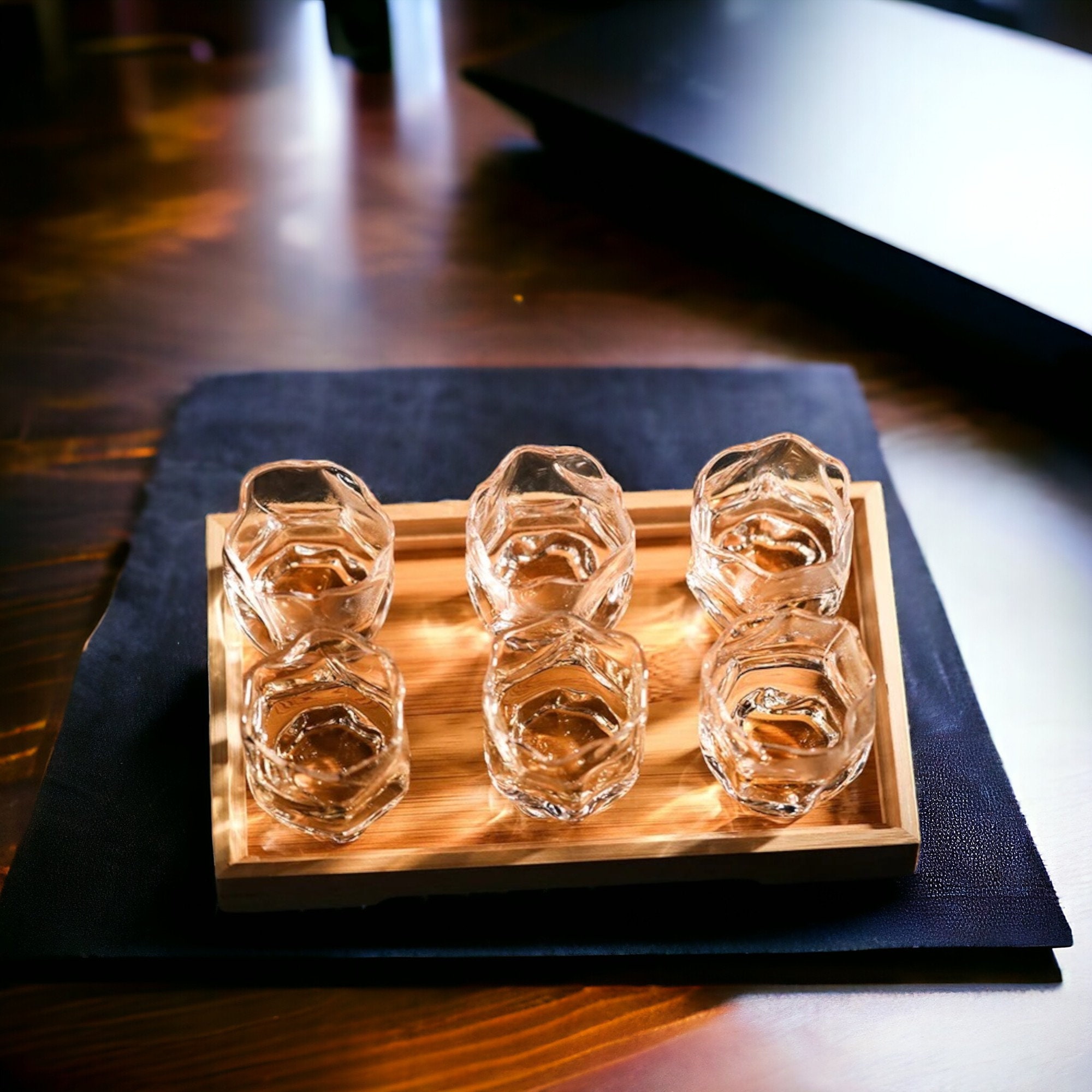 Iceberg Japanese Style Shot Glasses Bourbon Glass, Wooden Luxury Gift ...
