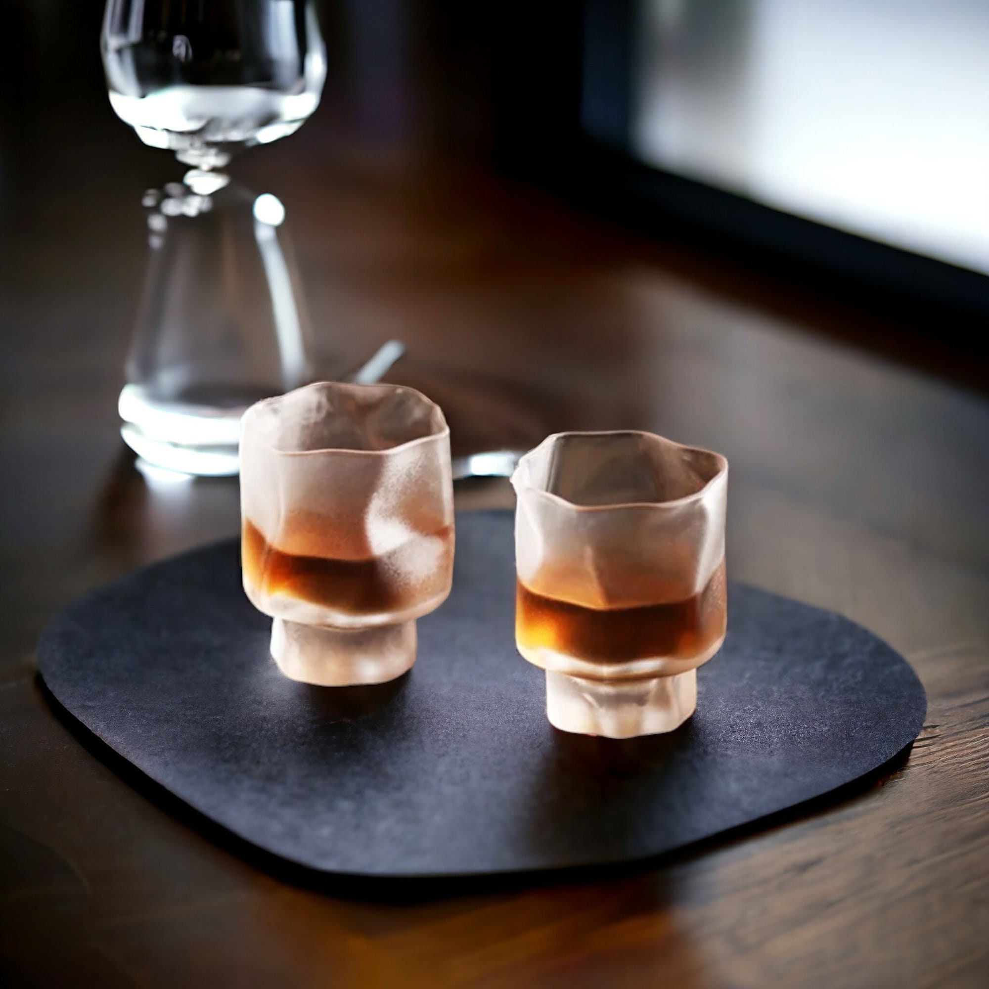 Iceberg Japanese Style Shot Glasses Bourbon Glass, Wooden Luxury Gift ...