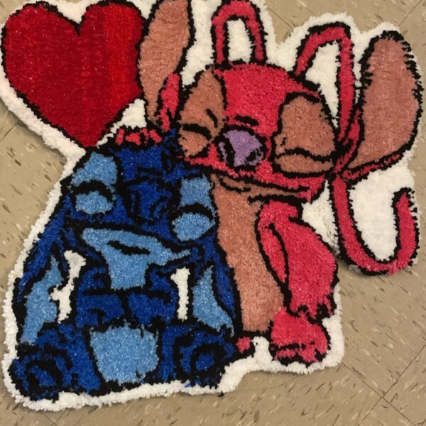 Stitch and Angel Rug - Etsy