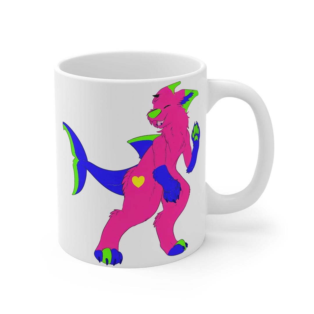 Furry Mug, Furry Manokit Coffee Cup, Fursona Art, Gift for Furry Fan ...