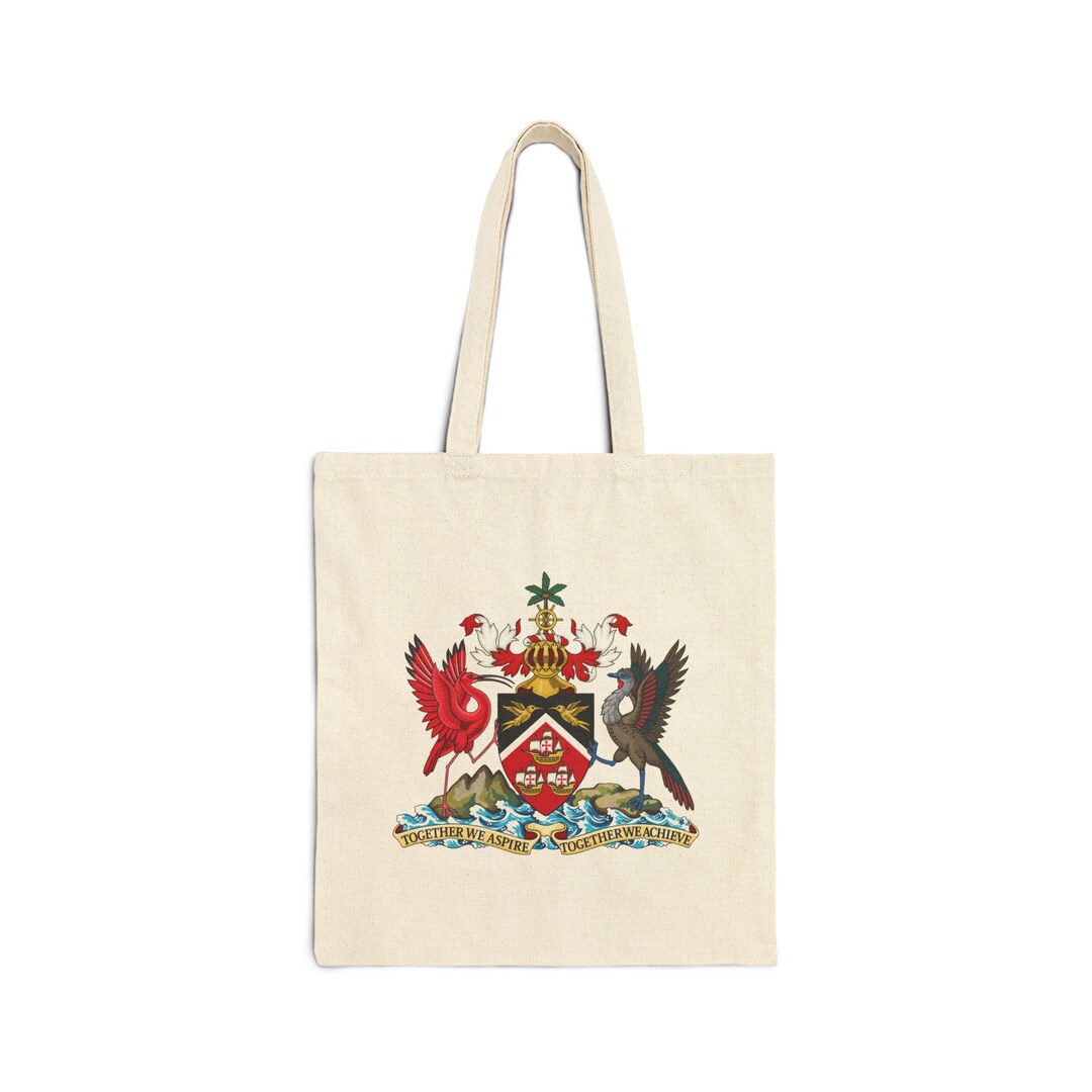 Trinidad Crest Tote Bag, Caribbean Traveler Essential, Carnival ...