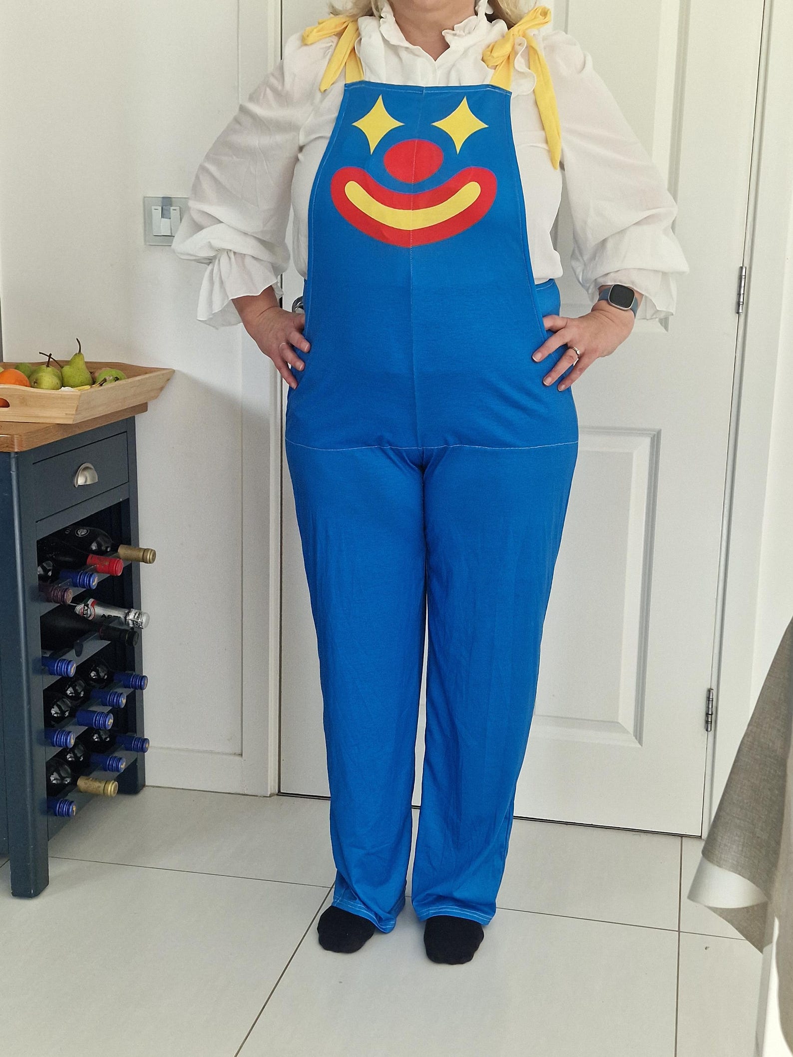 Clown Costume Pants: Clowncore Face Overalls, Kidcore Clothing - Etsy