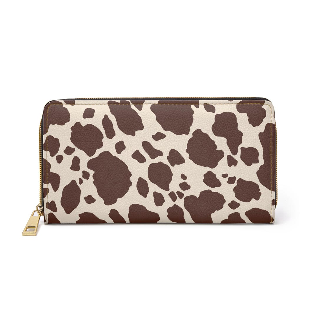 Cow Print Zipper Wallet, Western Purse, Country Style Coin Purse, Small ...