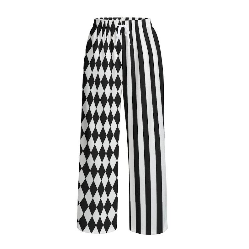 Clown Costume Pants: Black and White Clowncore Clothing, Halloween ...