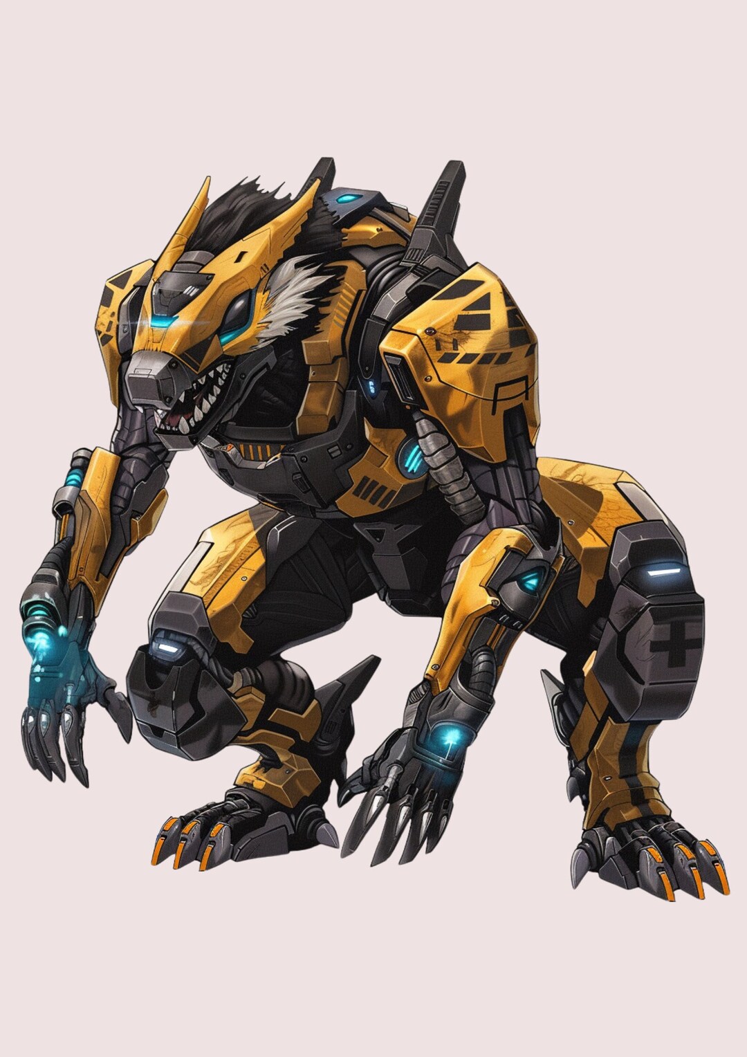 Protogen Adopt Limited Edition ONLY TEN Will Be Sold Cyberpunk Adoption Printable Fursona Ref ...