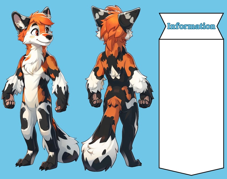 Mystery Adopt Furry Fursona Ref Sheet Adopt A Furry Fursuit Fan Furry ...