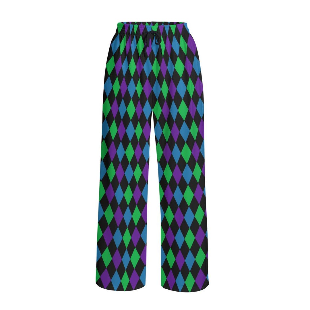 Harlequin Clown Pants, Jester Costume Trousers, Clowncore Clothing - Etsy