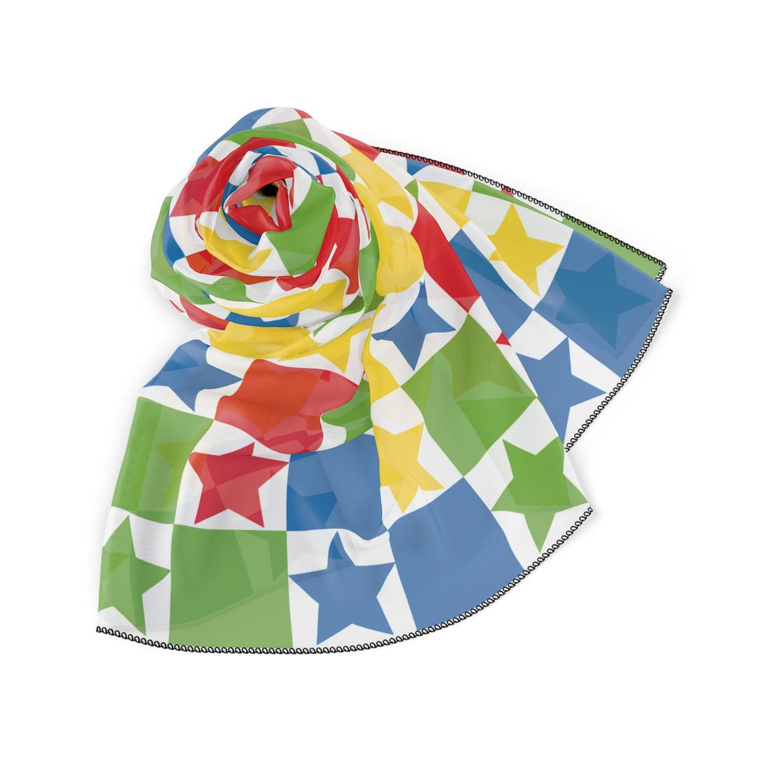 Poly Scarf, Clowncore Scarf, Kidcore Clothing, Circus Fashion, Colorful ...