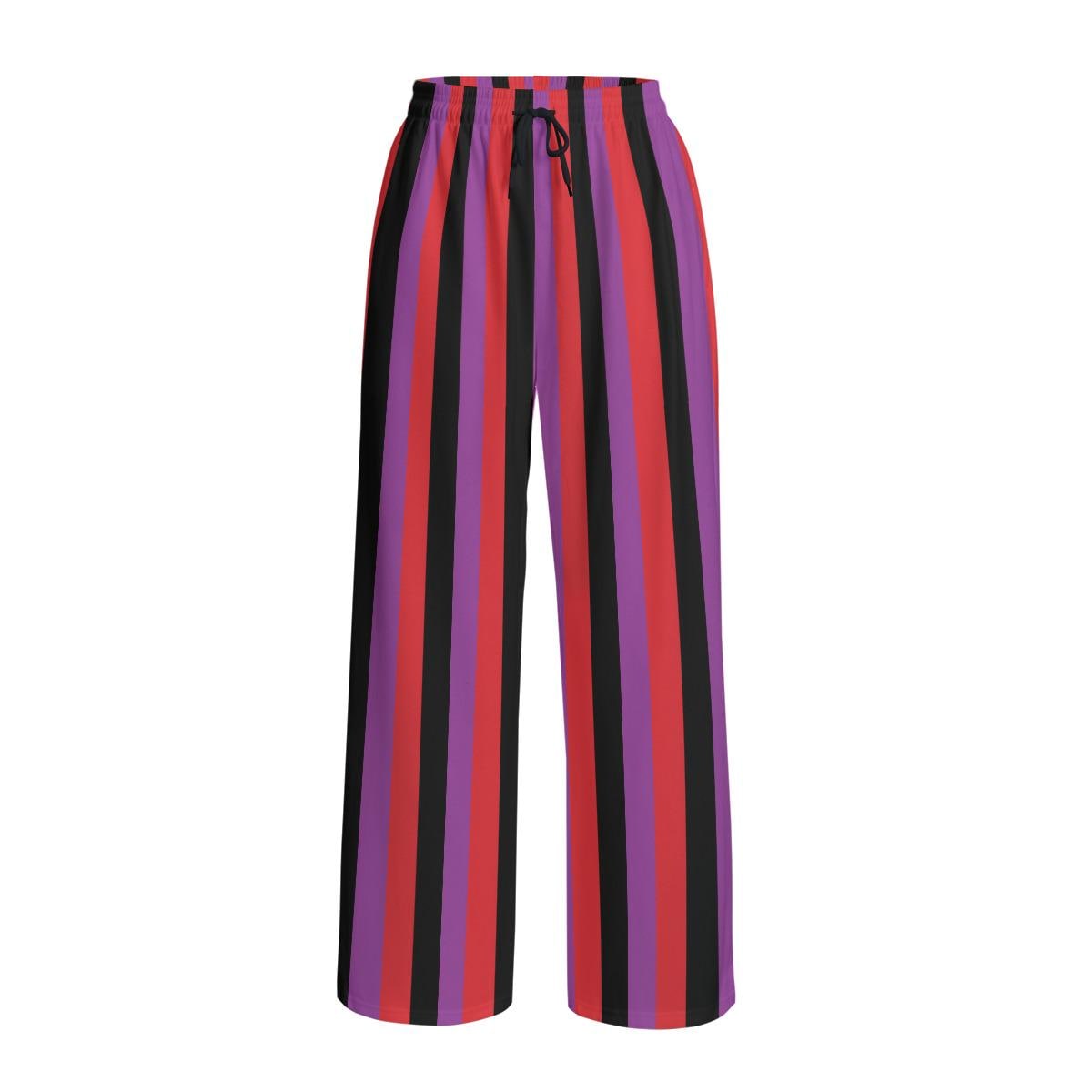 Dark Clown Pants: Striped Clowncore Costume, Goth Circus Trousers - Etsy