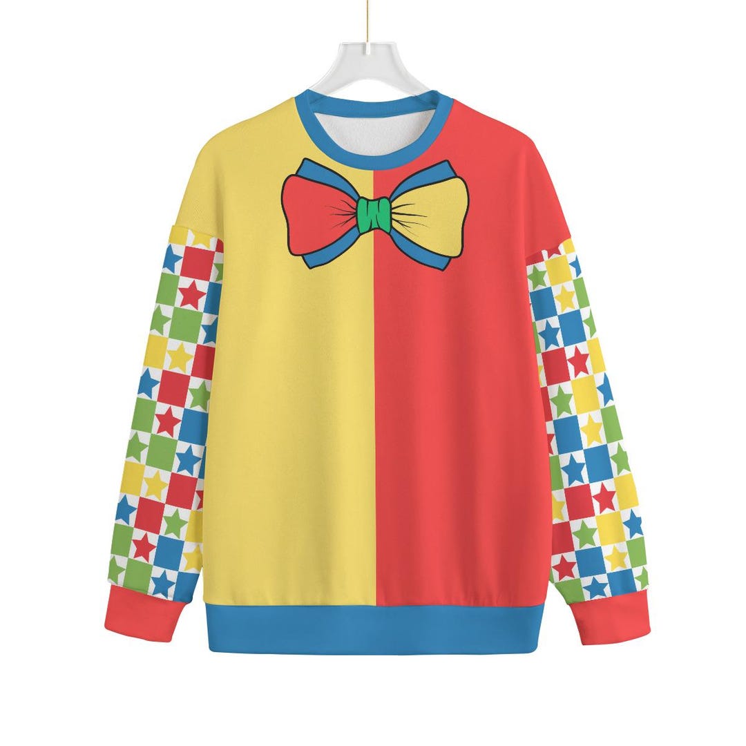 Retro Color Block Sweatshirt, Kidcore Clowncore Unisex Jumper, Vintage ...
