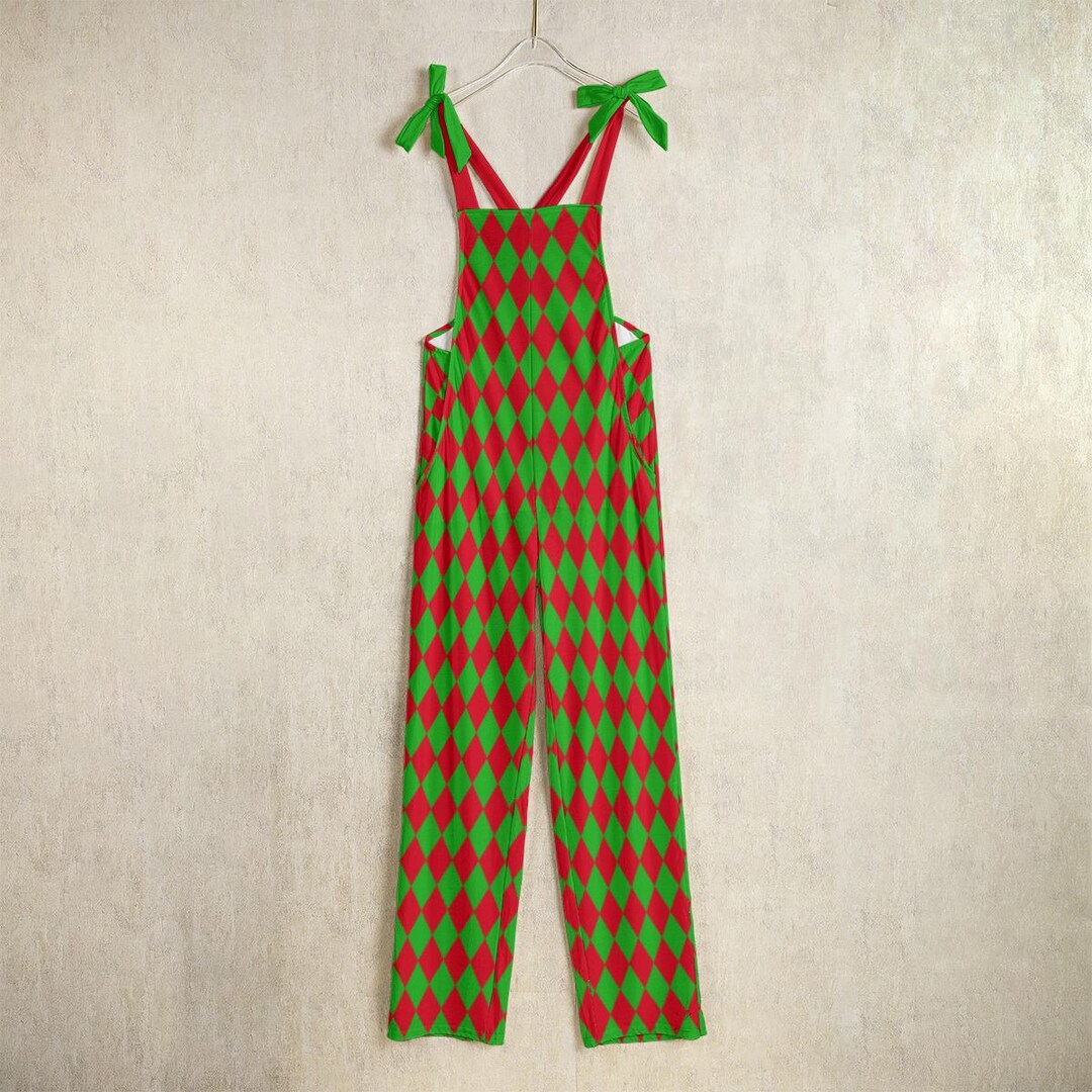 Christmas Elf Costume Overalls, Clown Costume, Clowncore Clothing ...
