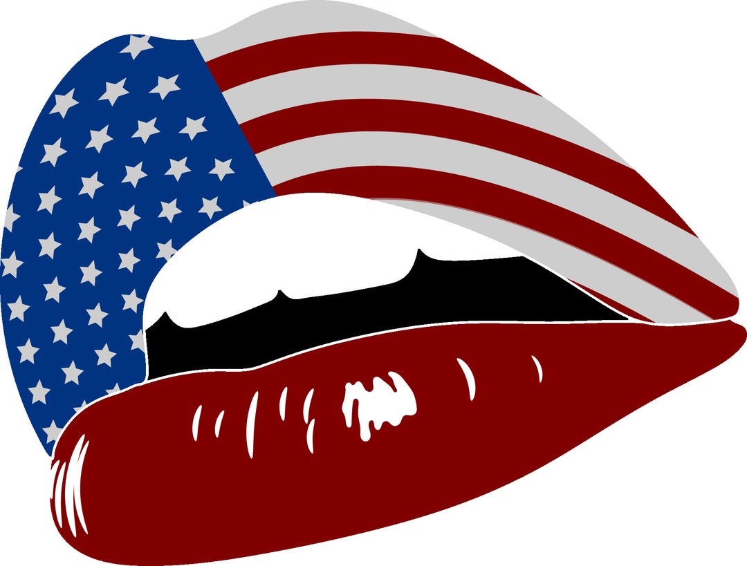 Lady Lips American Flag, Red Lips, Lady Lips American Flag, Lips Kiss ...