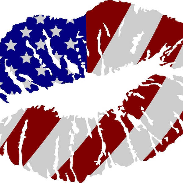 Distressed Lips Svg - Etsy