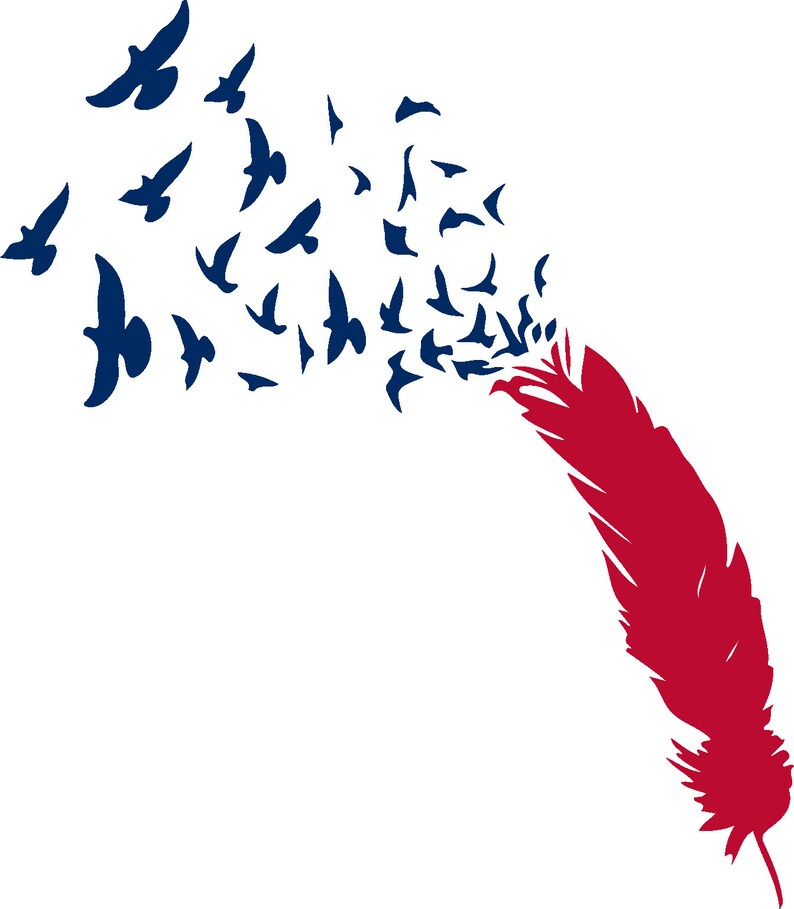 Flying Birds From Feather Svg / Feather Svg /memorial Feather Svg ...