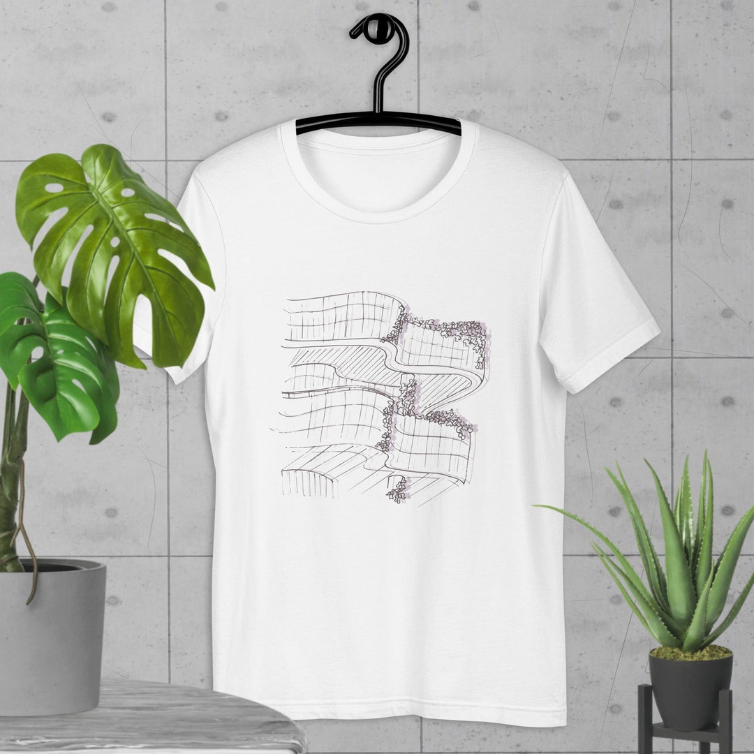 Architecture T-shirt Design Building Tshirt Gift Sketch Line Art Shirt ...